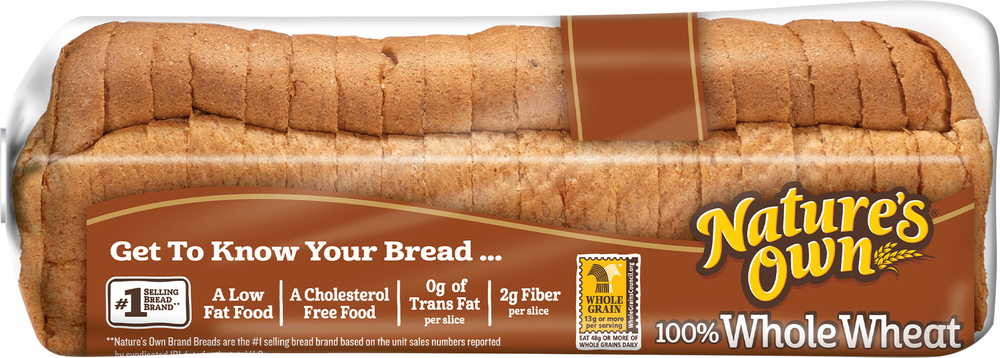 Nature's Own Bread, 100% Whole Wheat-Planogram-Left