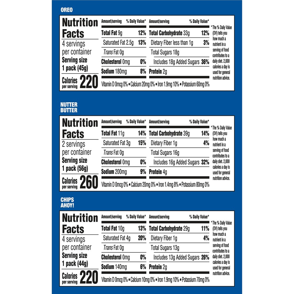 Oreo Package Nutrition Label Oreo Mint Chip 303g | Candy Funhouse