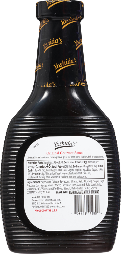 Yoshida Sauce Mr. Yoshida's Marinade & Cooking Sauces — Snackathon