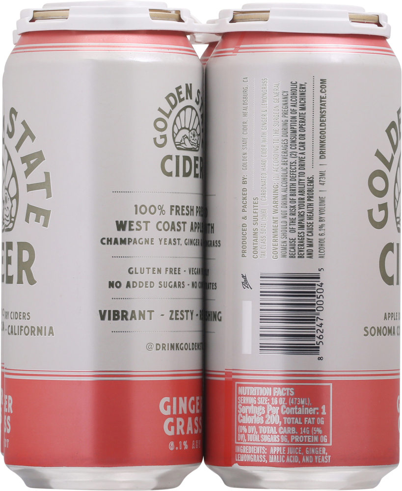 Golden State Cider Cider, Ginger Grass-Planogram-Left