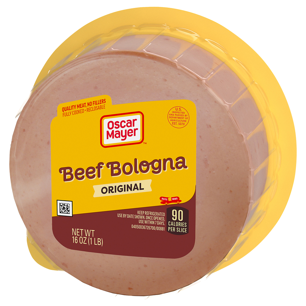Oscar Mayer Beef Bologna, Original-Front-Right-Elevated