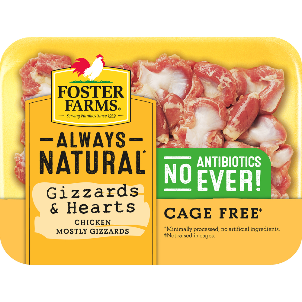 Foster Farms Chicken Gizzards And Hearts-Hero