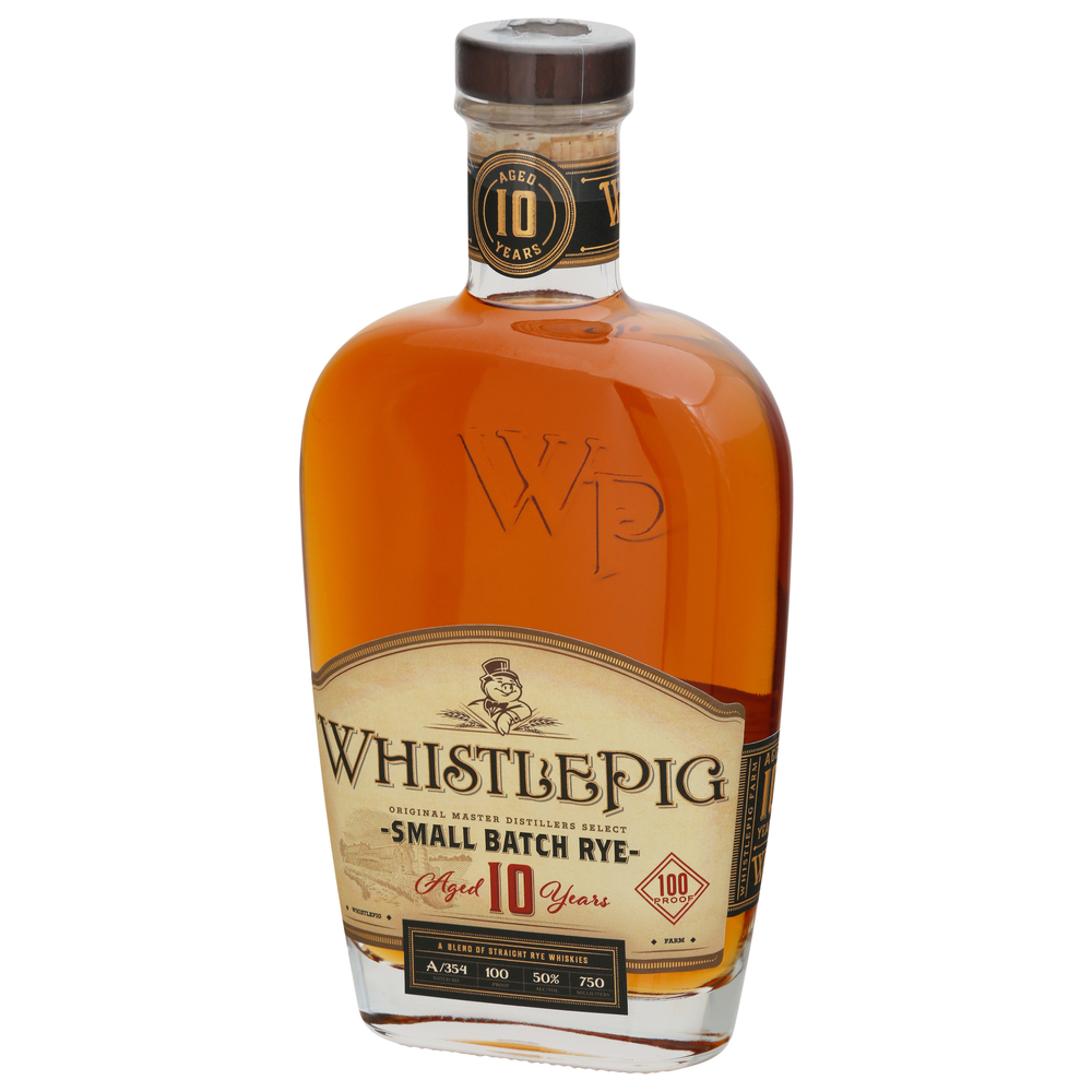 Whistlepig Rye Whiskey, Aged 10 Years-Front-Right-Elevated