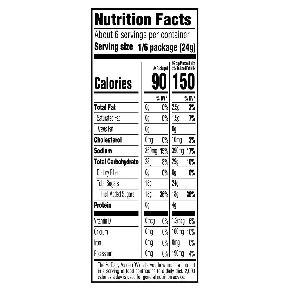 jello pudding box sizes