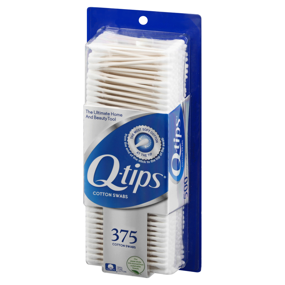 Q-tips Durable Paper Stick Cotton Swabs-Front-Right-Elevated