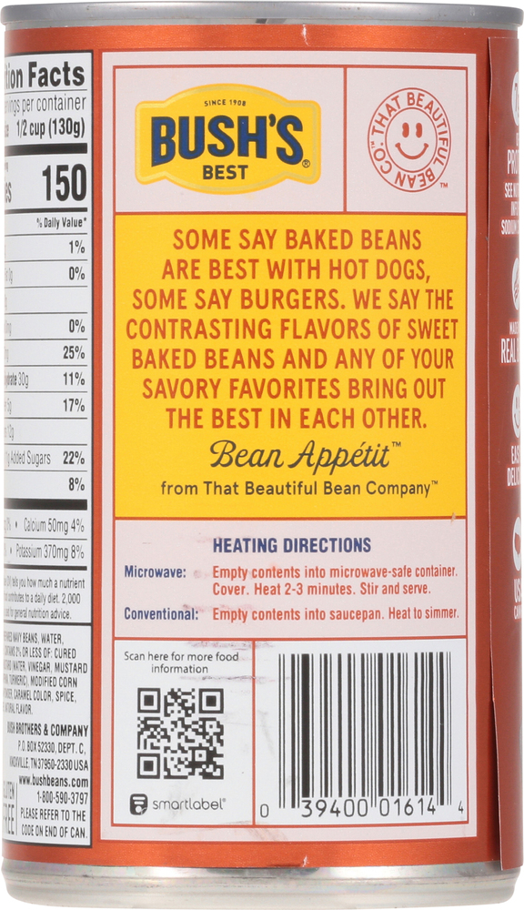 Bush's Best Original Baked Beans-Planogram-Back