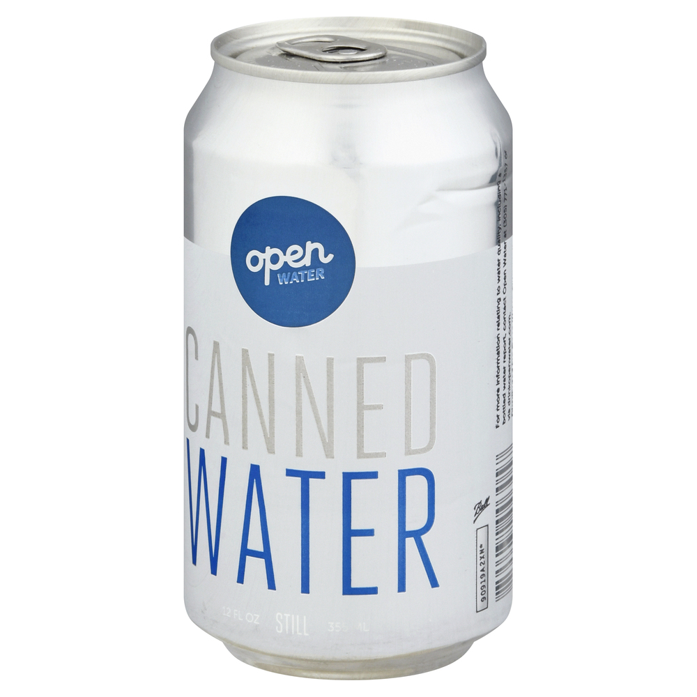 aluminum cans of water
