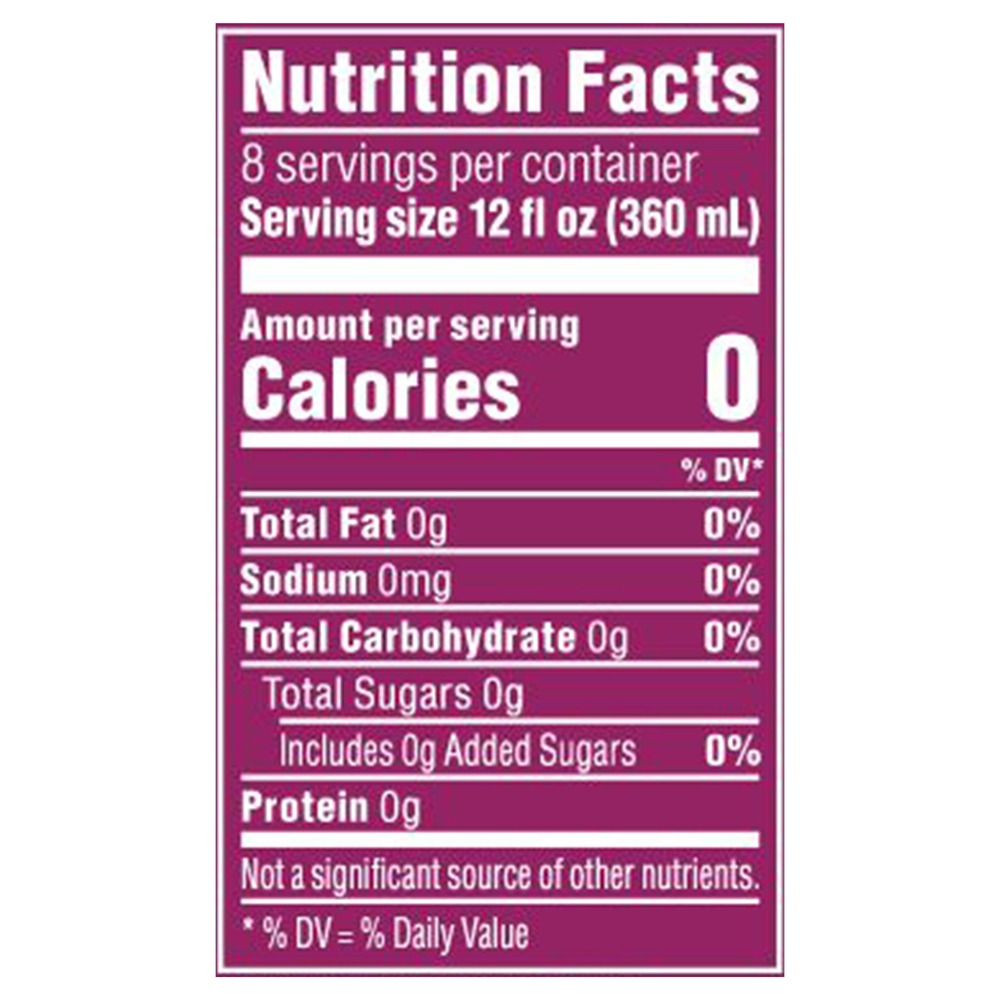 Bubly Sparkling Water Raspberry-Nutrition-Facts