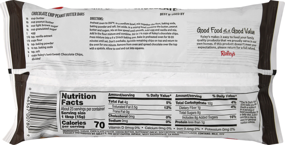 Raley's Semi-Sweet Chocolate Chips-Planogram-Back