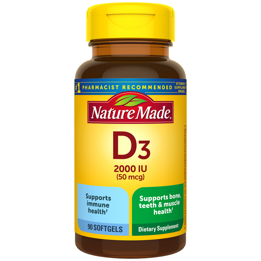 Nature Made Vitamin D3, 2000 IU (50 mcg), Softgels-Hero