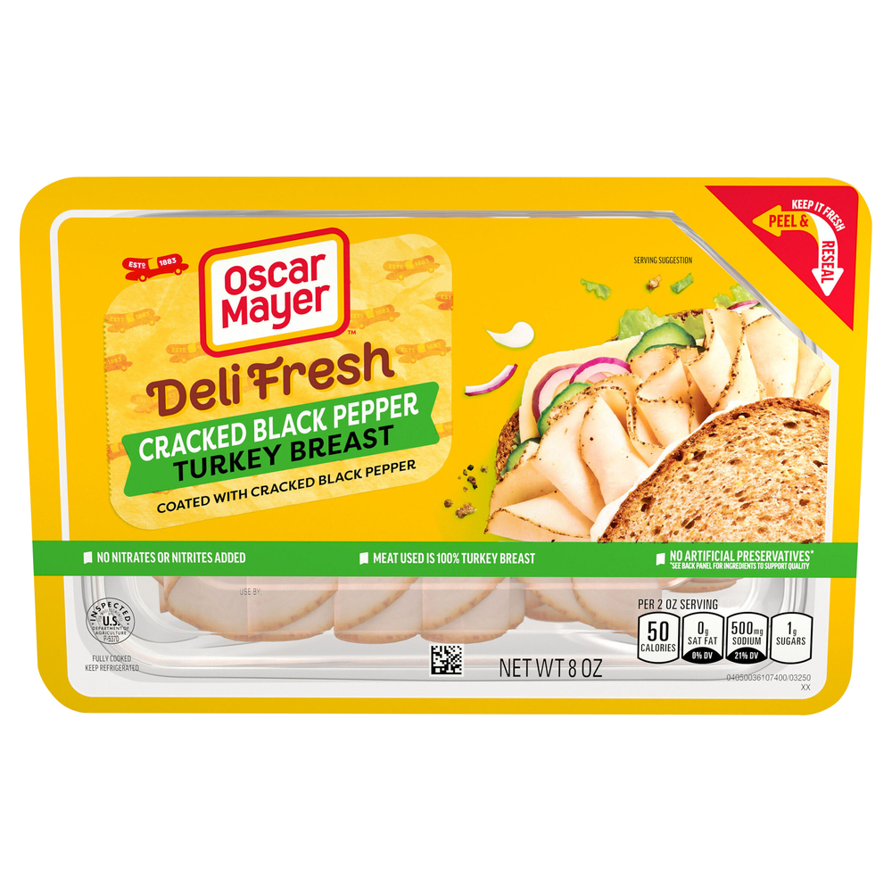 Oscar Mayer Deli Fresh Turkey Breast, Cracked Black Pepper-Main