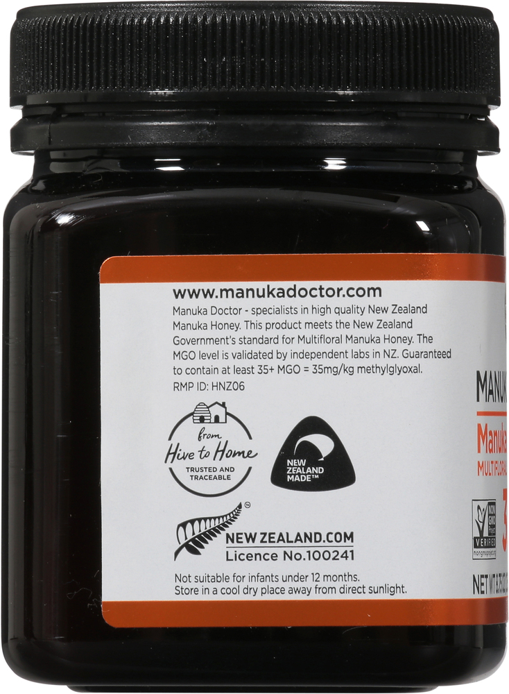 Manuka Doctor Multifloral 35+ MGO Manuka Honey-Planogram-Left