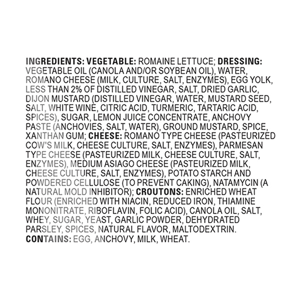 Fresh Express Caesar Supreme Salad Kit-Ingredients