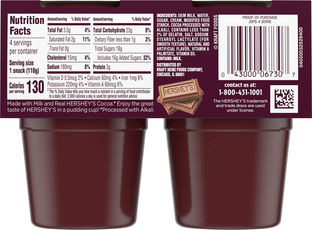 Hershey's Chocolate Pudding-Planogram-Back