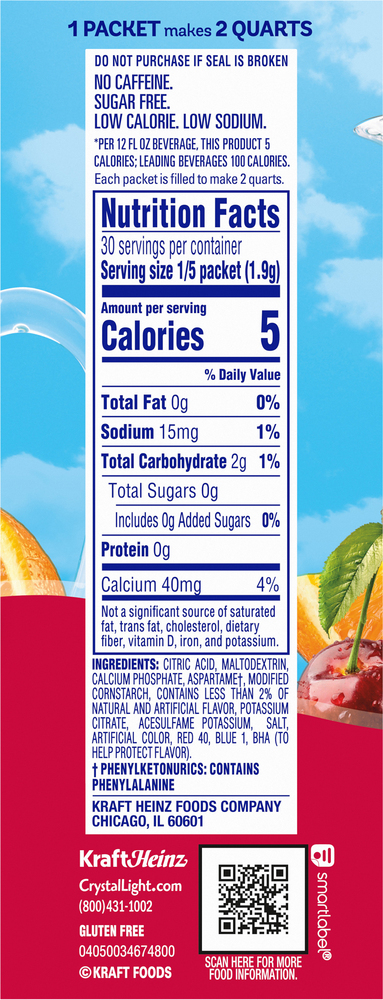 Crystal Light Drink Mix, Fruit Punch-Planogram-Left