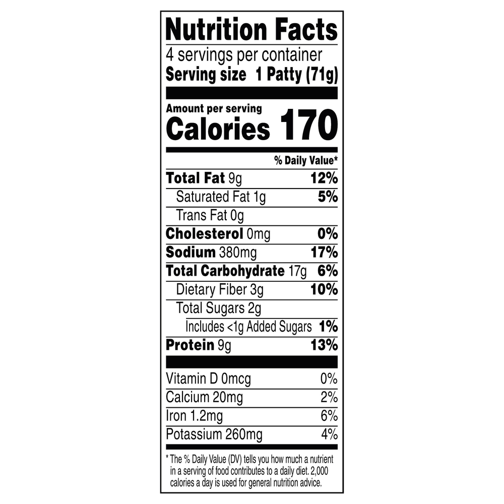 MorningStar Farms Chik'n Patties, Buffalo-Nutrition-Facts