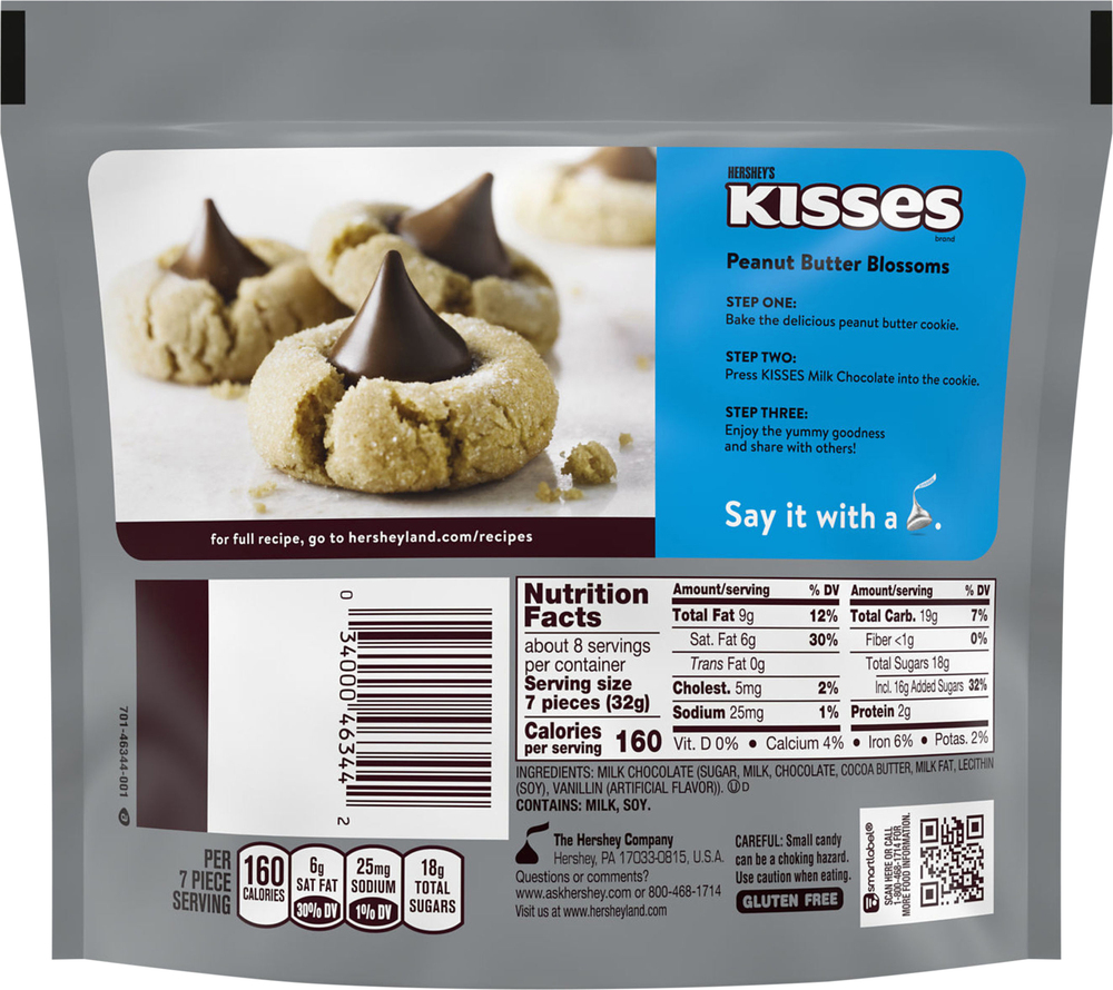 Hershey's Kisses Milk Chocolate Share Pack-Planogram-Back
