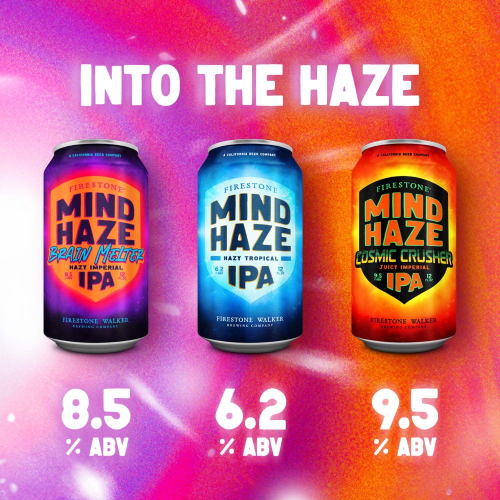 Firestone Walker Mind Haze Hazy Tropical/Brain Melter/Cosmic Crusher ...
