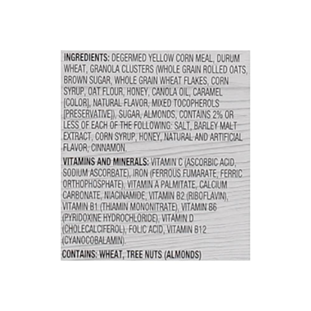 Raley's Cereal, Oats with Almonds-Ingredients