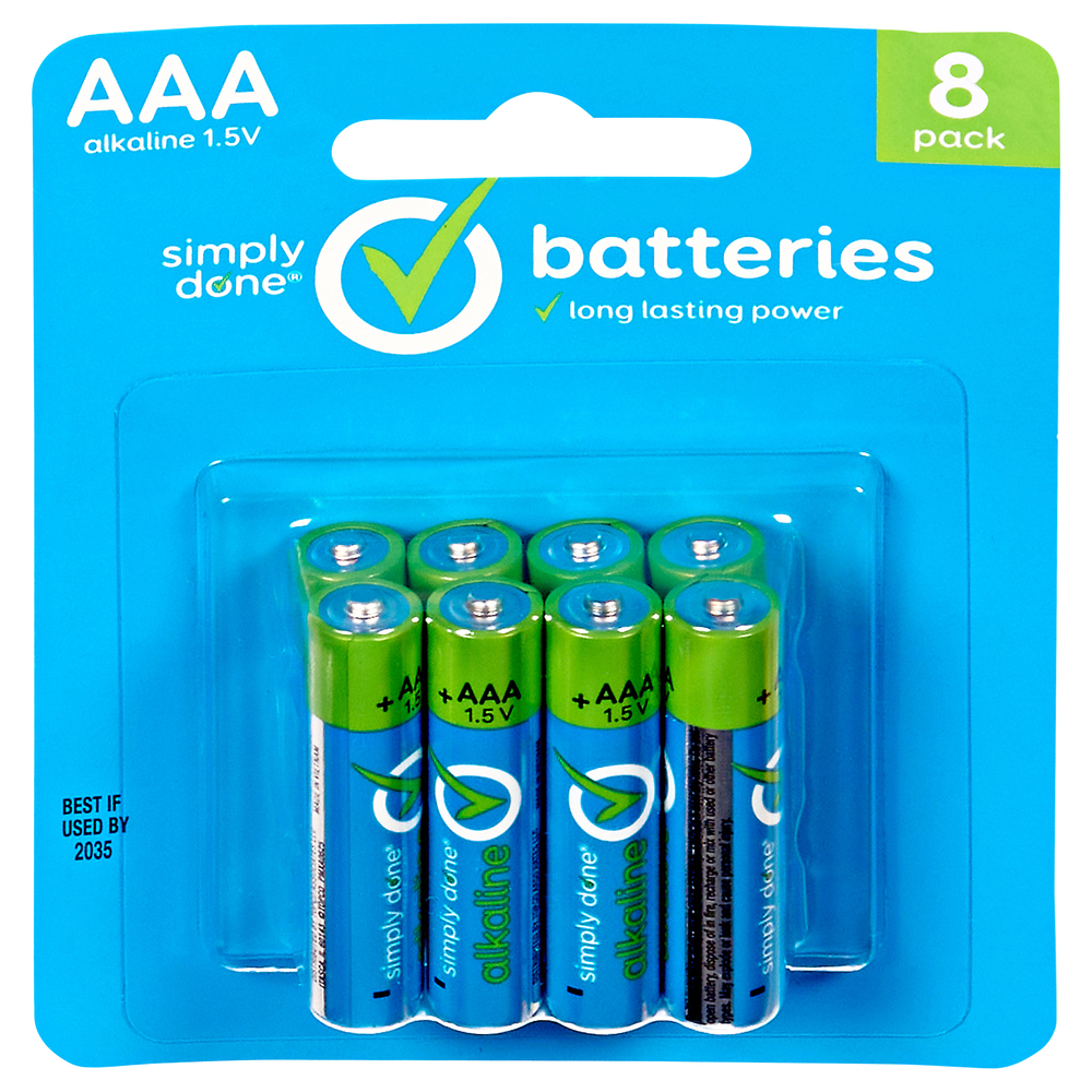 Simply Done Aaa Alkaline 1.5V Batteries-Main