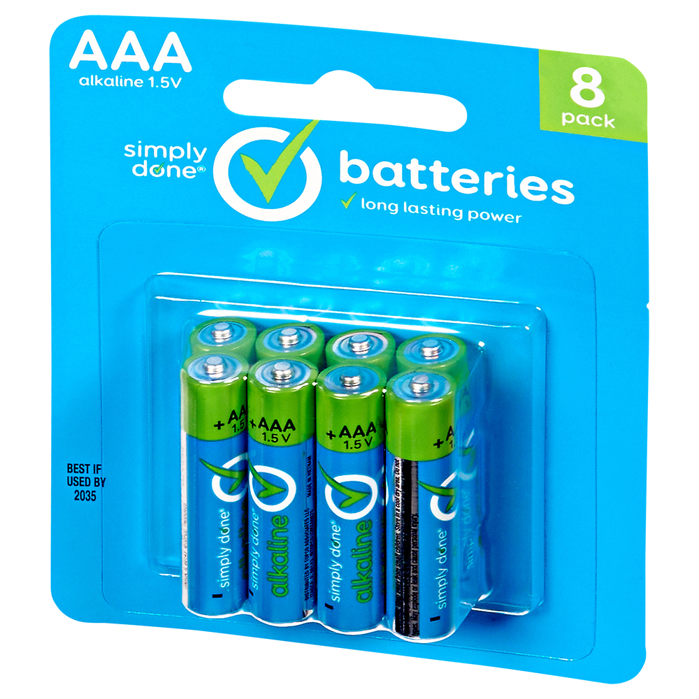 Simply Done Aaa Alkaline 1.5V Batteries-Front-Right-Elevated