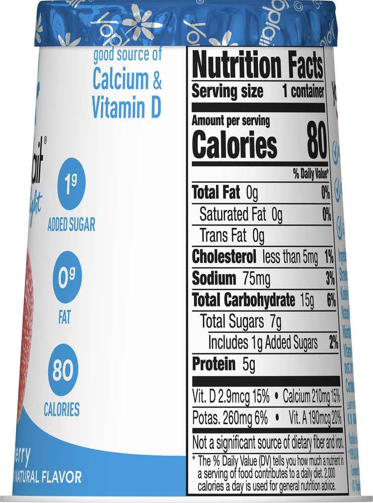 Yoplait Light Yogurt, Fat Free, Strawberry-Planogram-Right