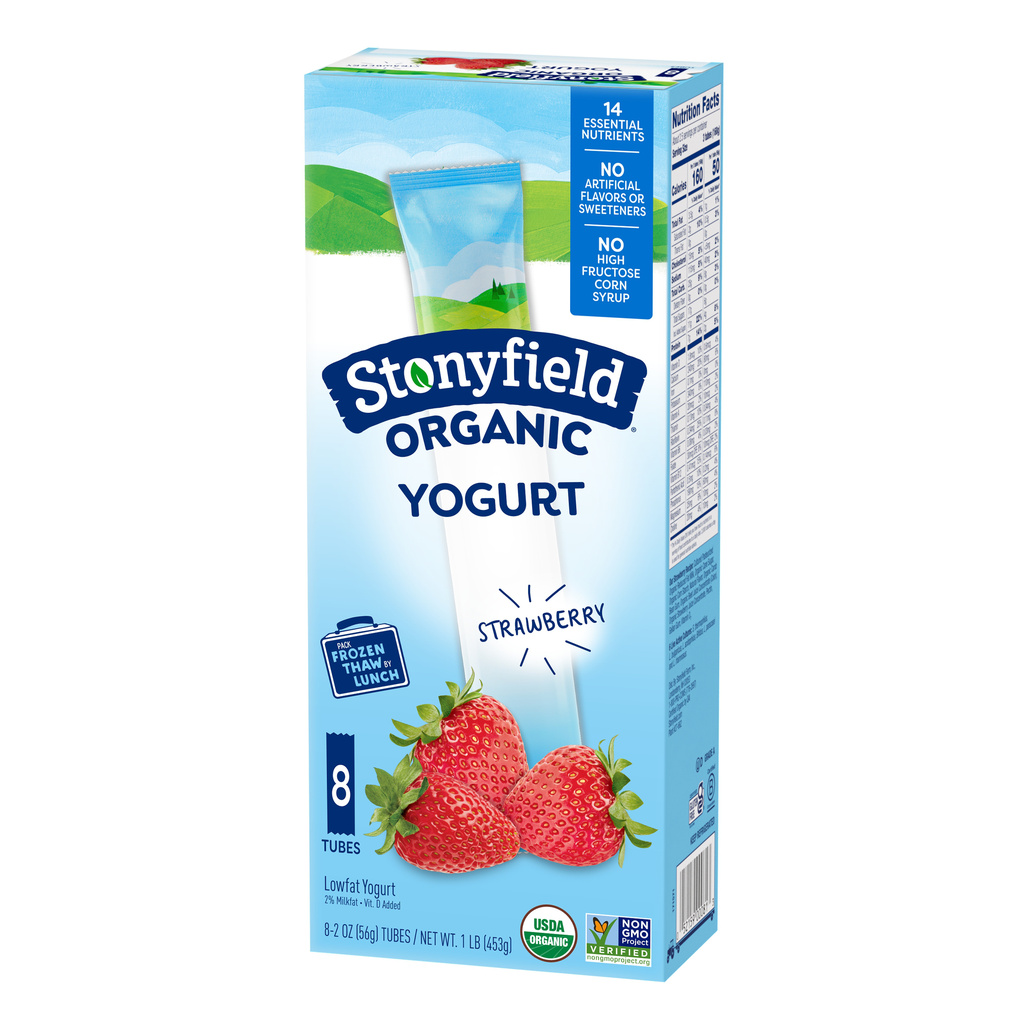 Stonyfield Yogurt, Lowfat, Organic, Strawberry-Hero