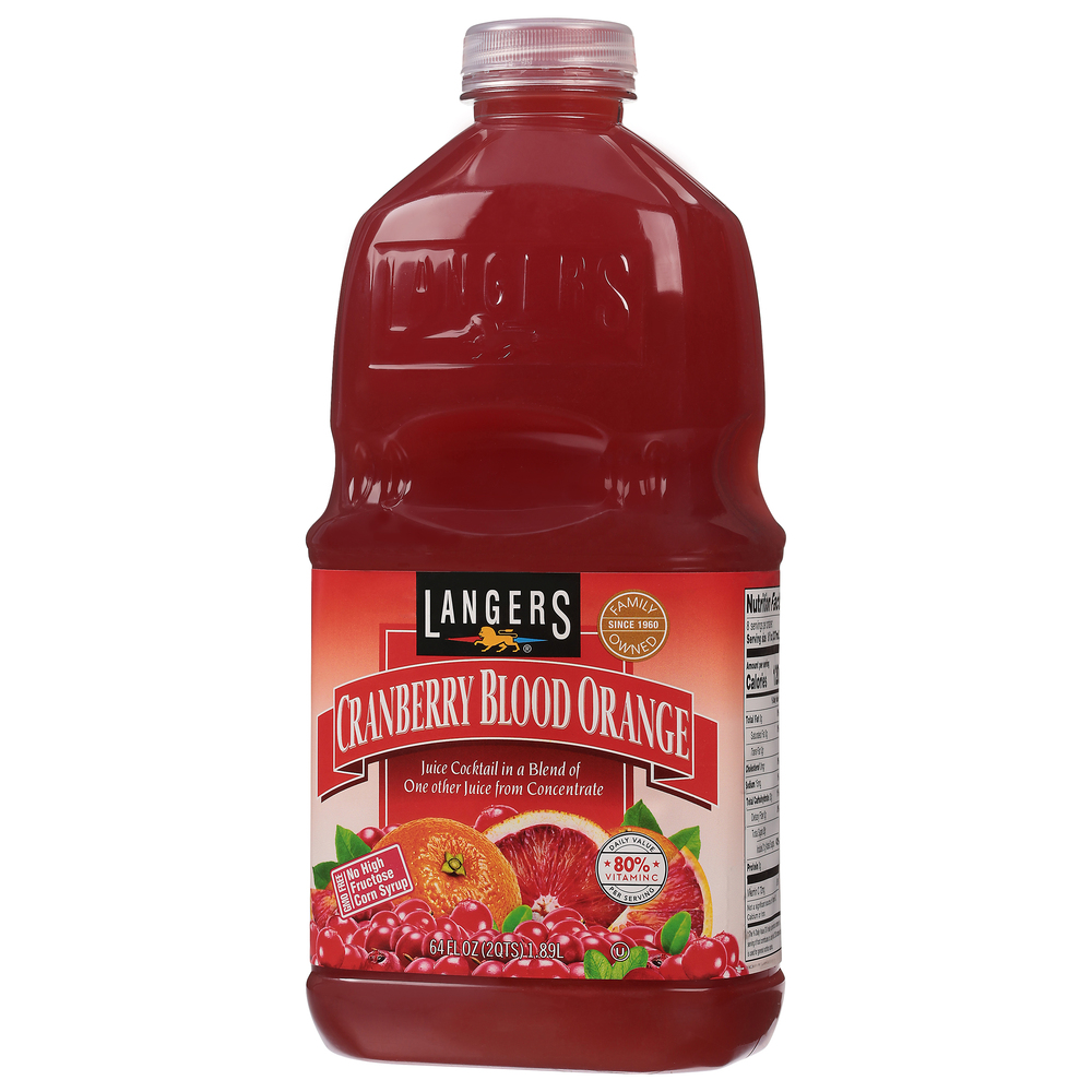 Langers Juice Cocktail, Cranberry Blood Orange-Front-Right-Elevated