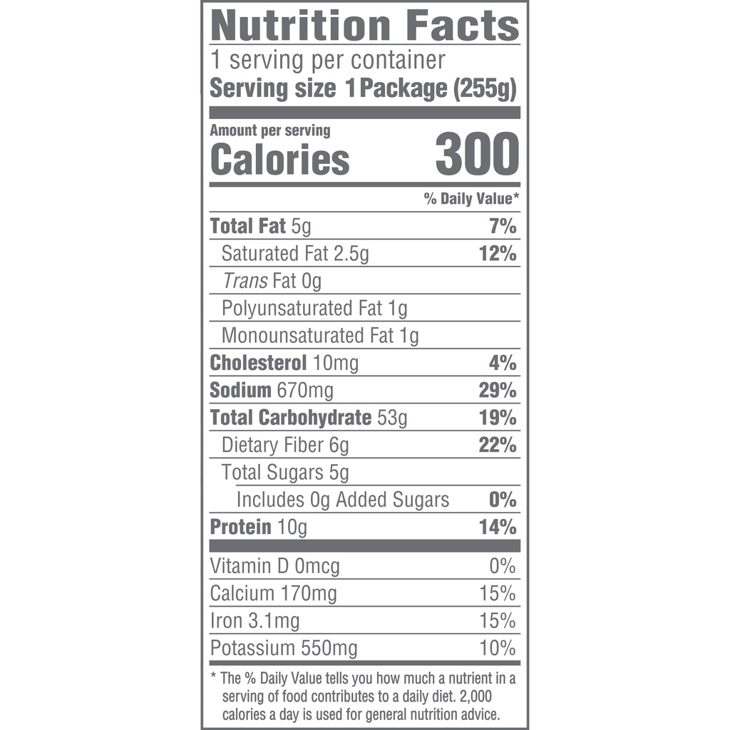 Smart Ones Santa Fe Rice & Beans-Nutrition-Facts