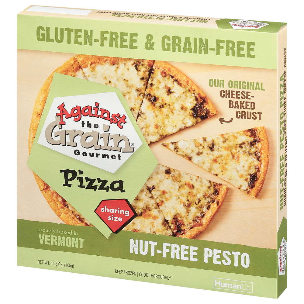 Against the Grain Gourmet Pizza, Nut-Free Pesto, Sharing Size-Front ...