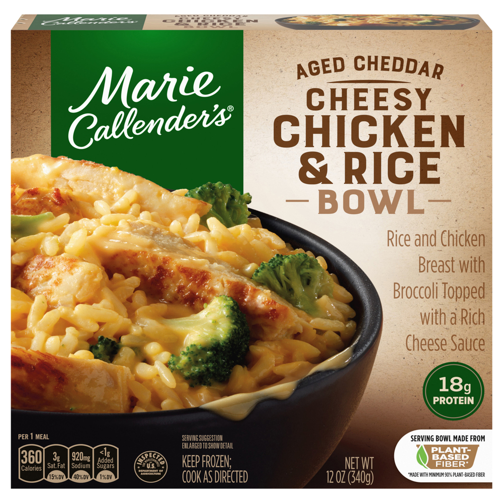 Marie Callender's Cheesy Chicken & Rice Bowl, Aged Cheddar-Main