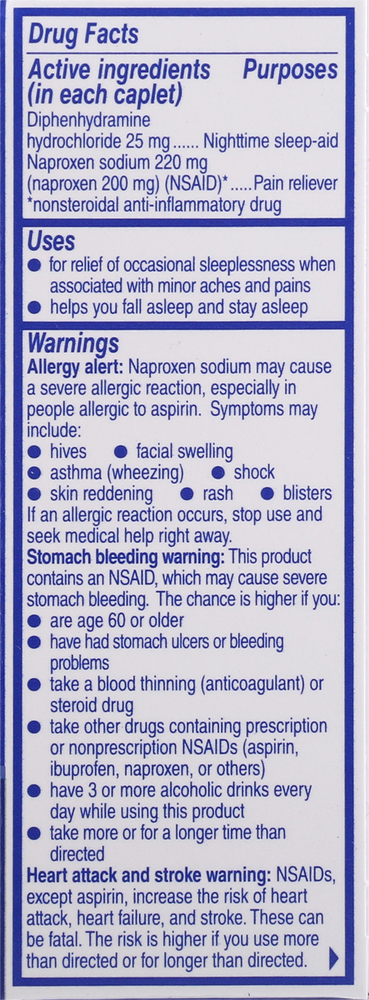 aleve caplets ingredients