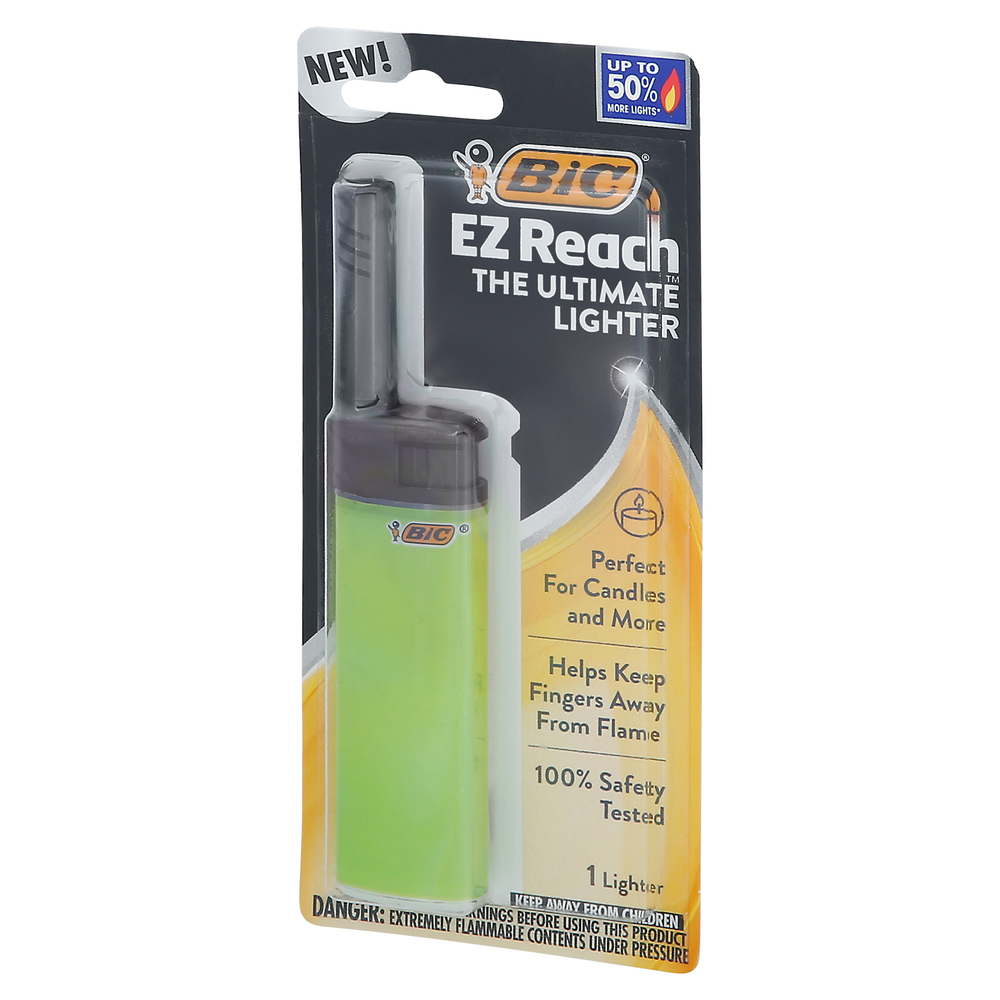 BiC Lighter, EZ Reach-Front-Right-Elevated