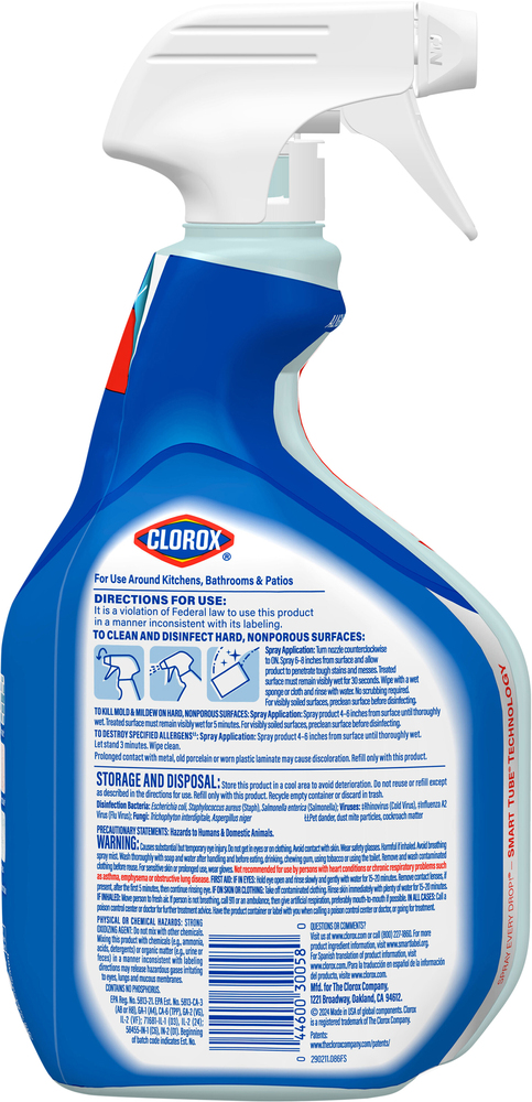 Clorox Clean-Up Cleaner + Bleach, Rain Clean, Multi-Surface-Planogram-Back