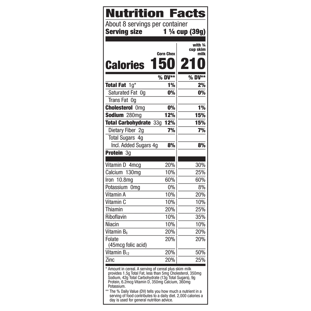 Corn Chex Cereal-Nutrition-Facts