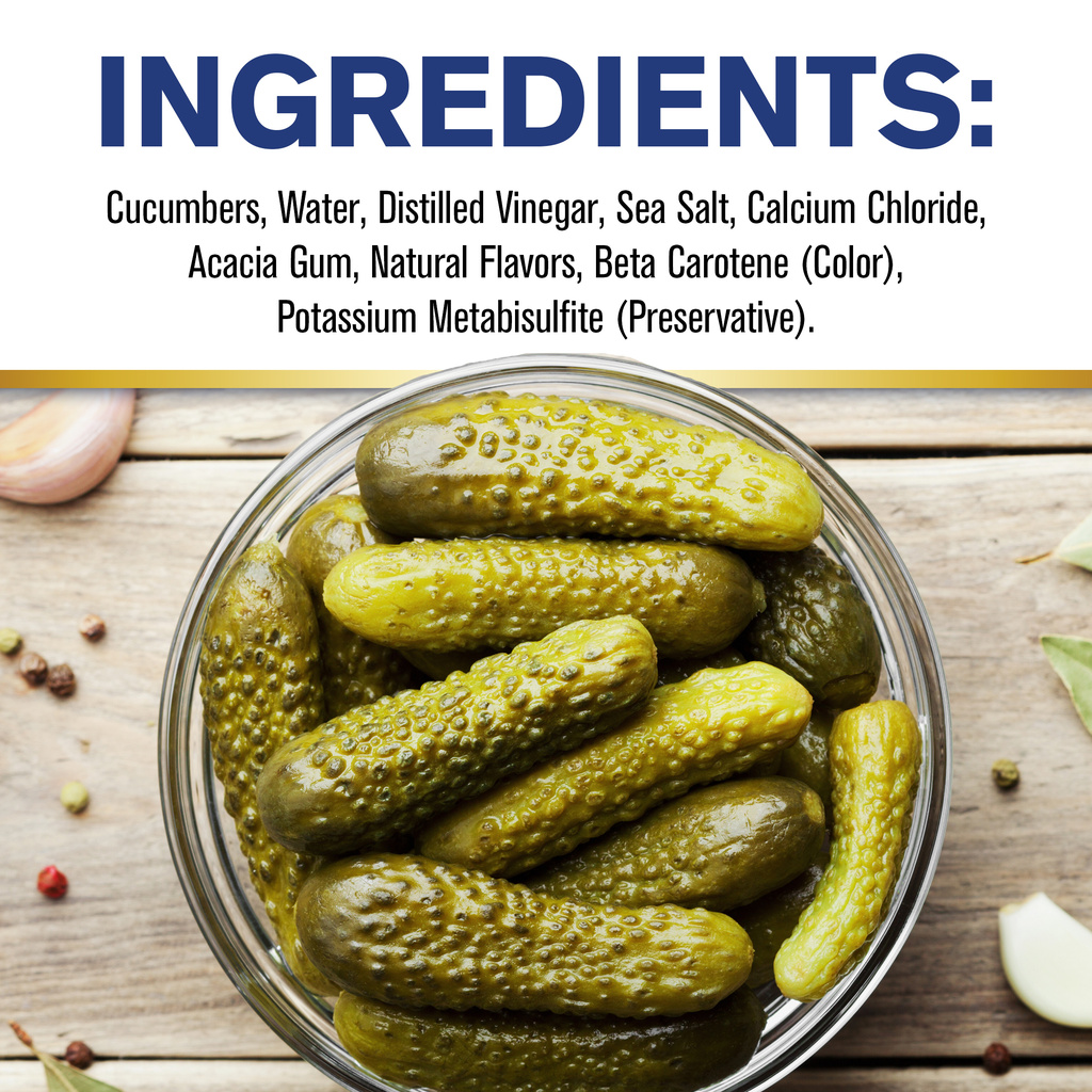 Vlasic Snack'mms Pickles, Kosher Dill-Ingredients