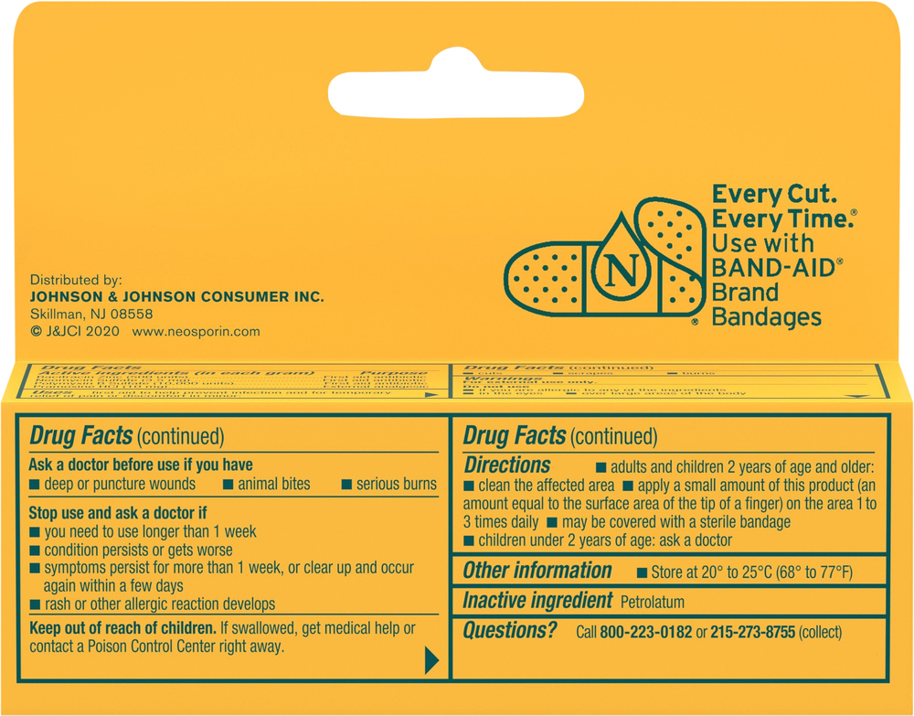 Neosporin Burn Relief Ointment, Maximum Strength-Planogram-Back