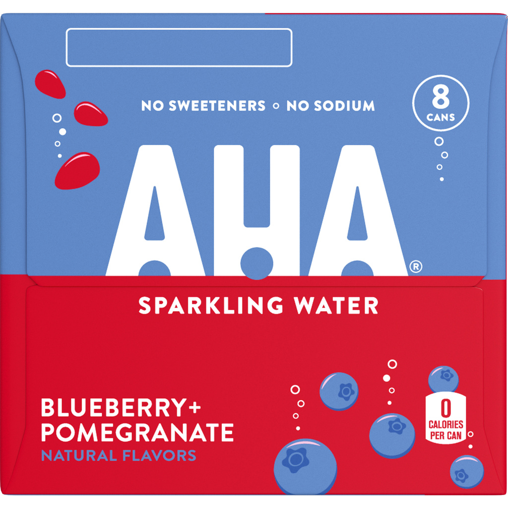 AHA Sparkling Water, Blueberry + Pomegranate-Main
