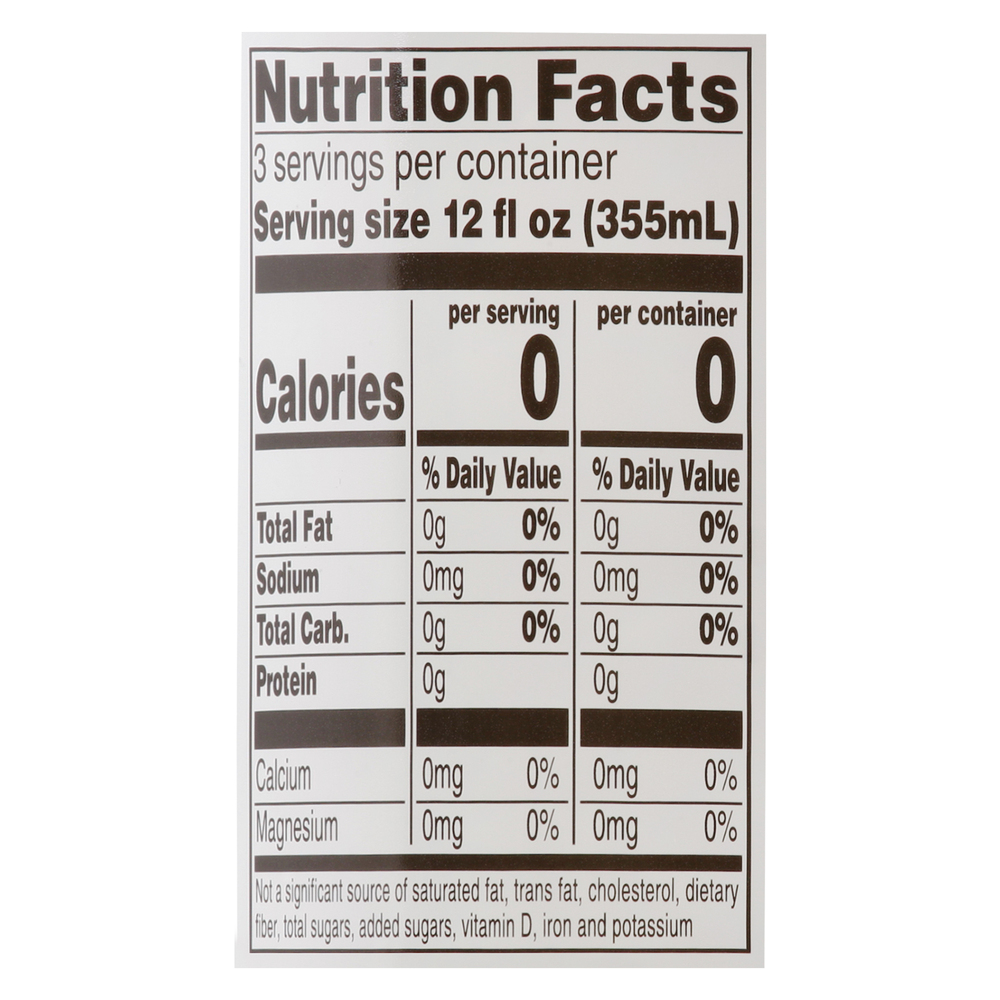 Raley's Electrolyte Water, Distilled Water-Nutrition-Facts