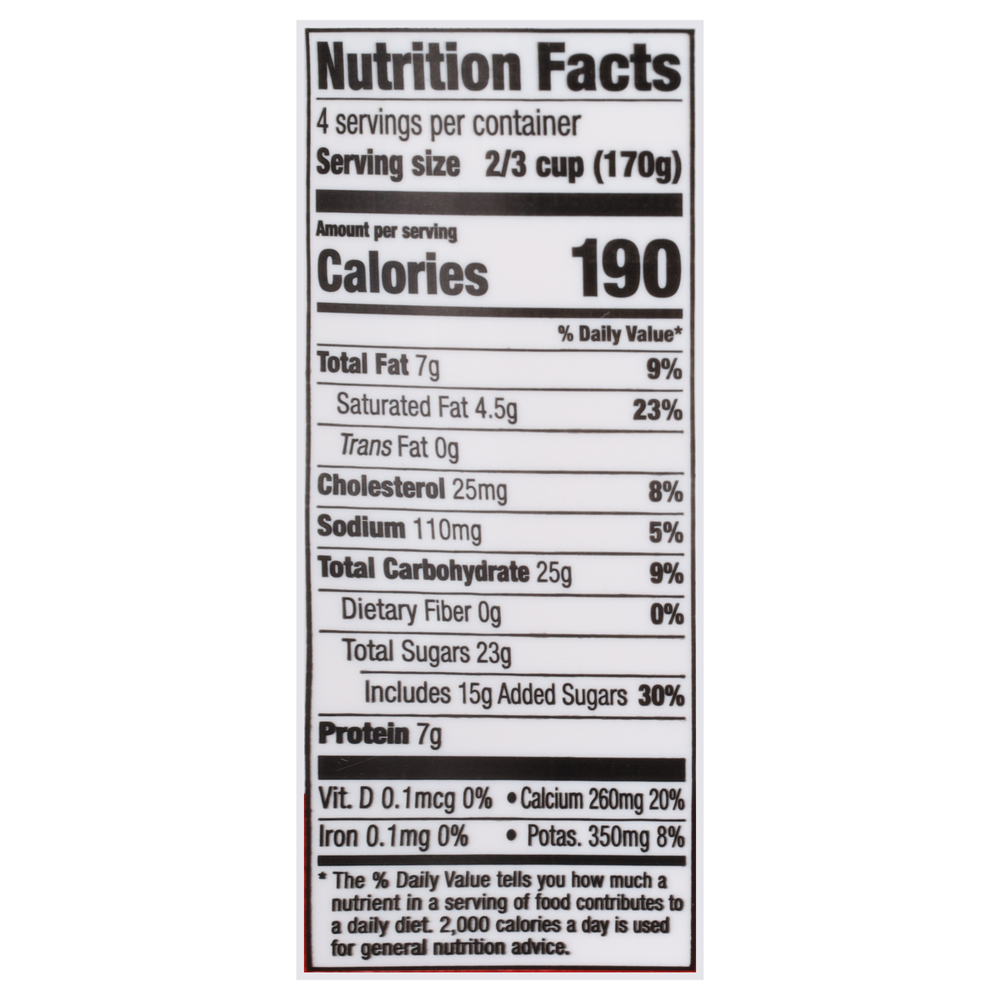 The Greek Gods Yogurt, Strawberry with Honey, Greek Style-Nutrition-Facts