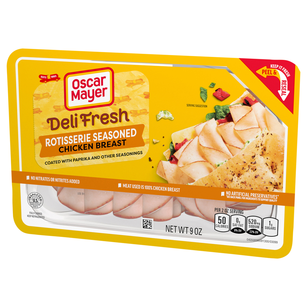 Oscar Mayer Deli Fresh Chicken Breast, Rotisserie Seasoned-Front-Right ...