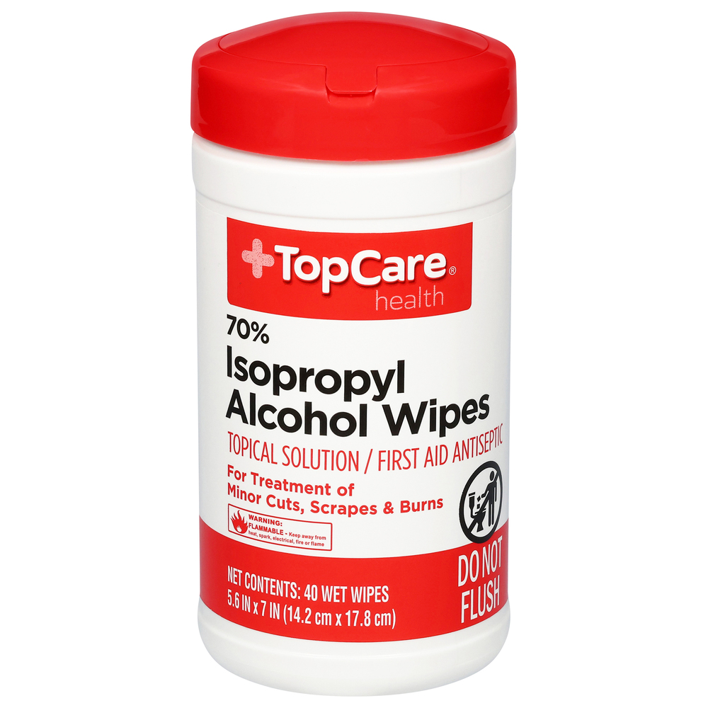 TopCare Health Wipes, 70% Isopropyl Alcohol-Main