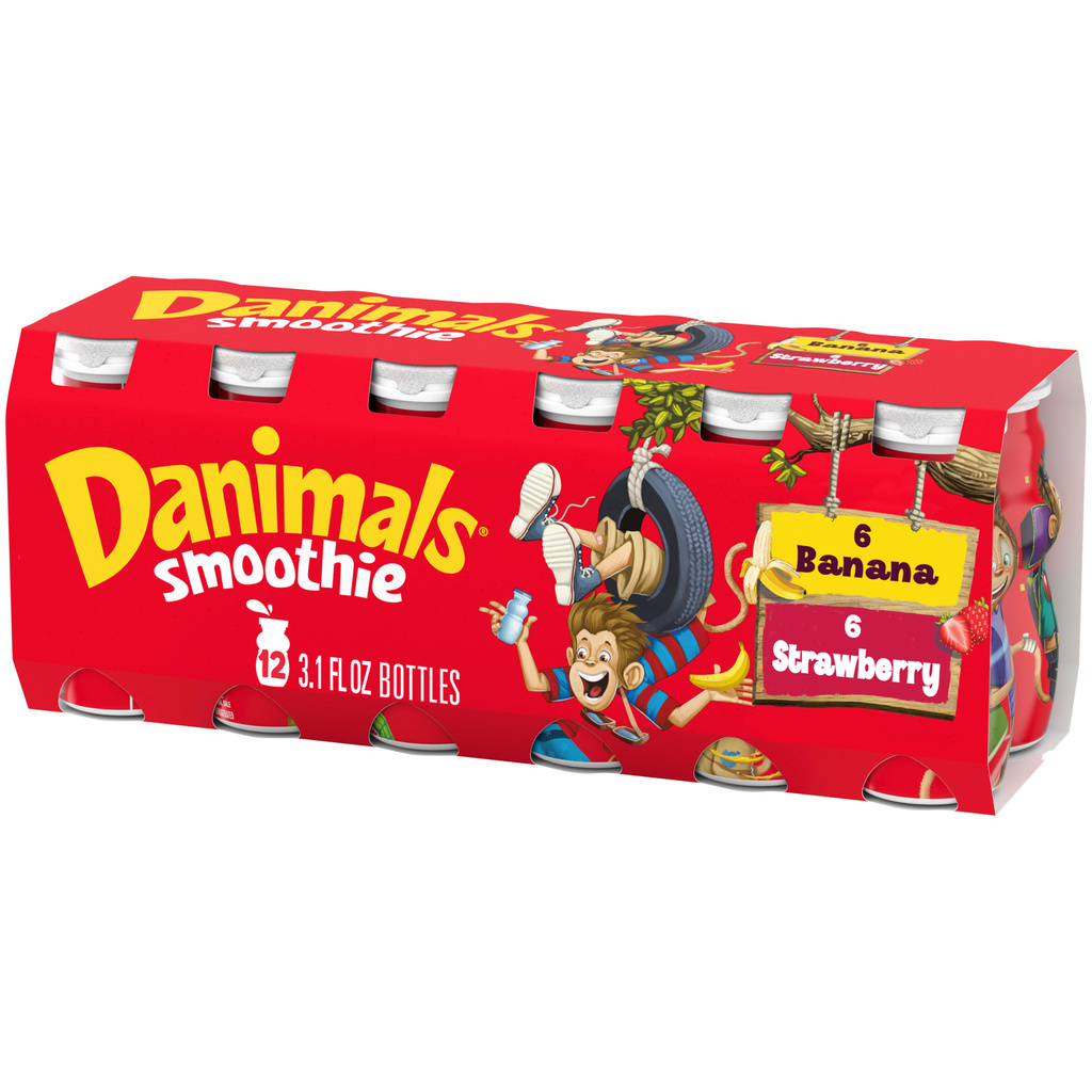 Danimals Smoothie, Banana/Strawberry-Hero