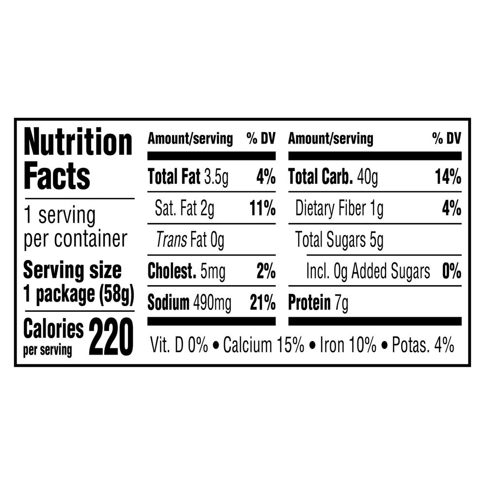 Kraft Macaroni & Cheese Dinner, Original Flavor-Nutrition-Facts