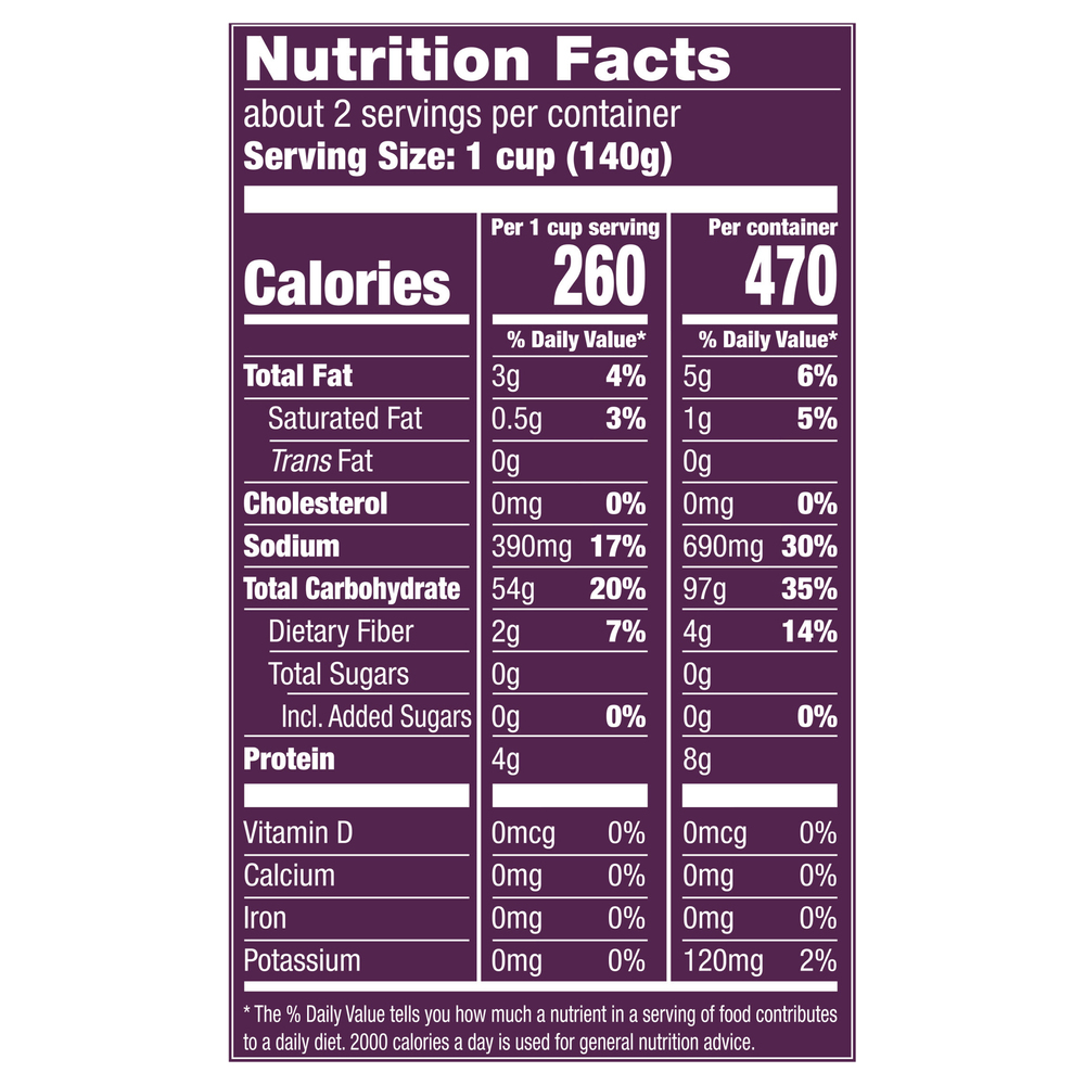 Mahatma Jasmine Rice, Garlic & Olive Oil-Nutrition-Facts