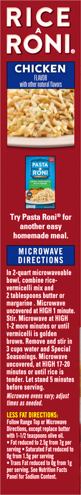 Rice-A-Roni Food Mix, Chicken Flavor-Planogram-Left
