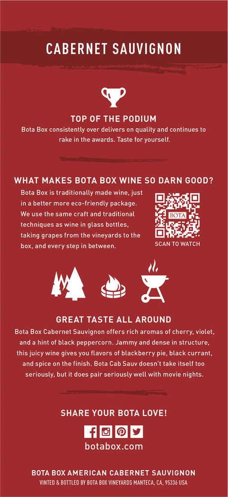 Bota Box Cabernet Sauvignon Red Wine-Planogram-Left