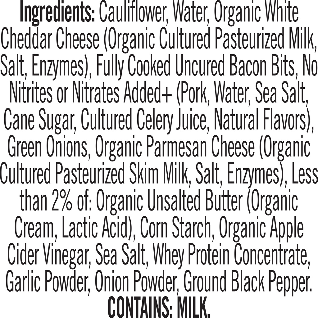 Alexia Loaded Cauliflower-Ingredients