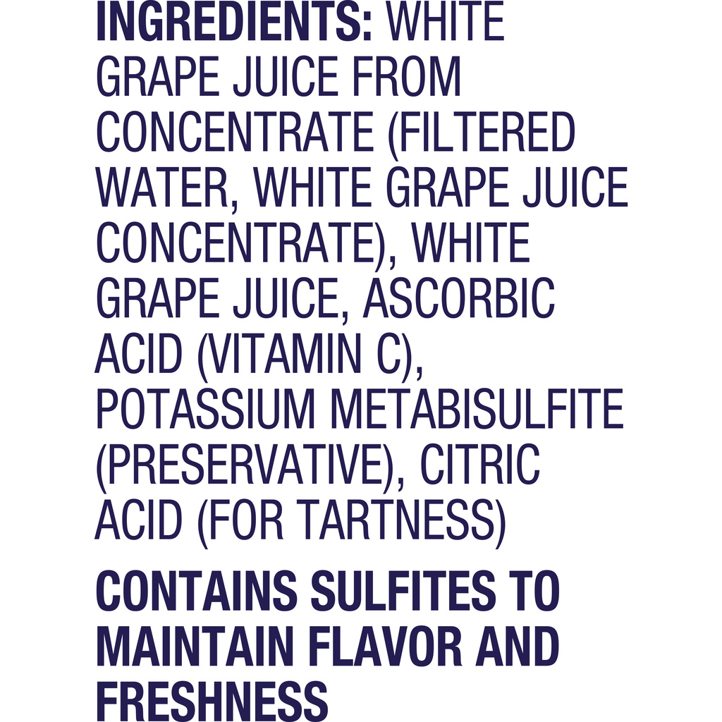 Welch's White Grape Juice-Ingredients