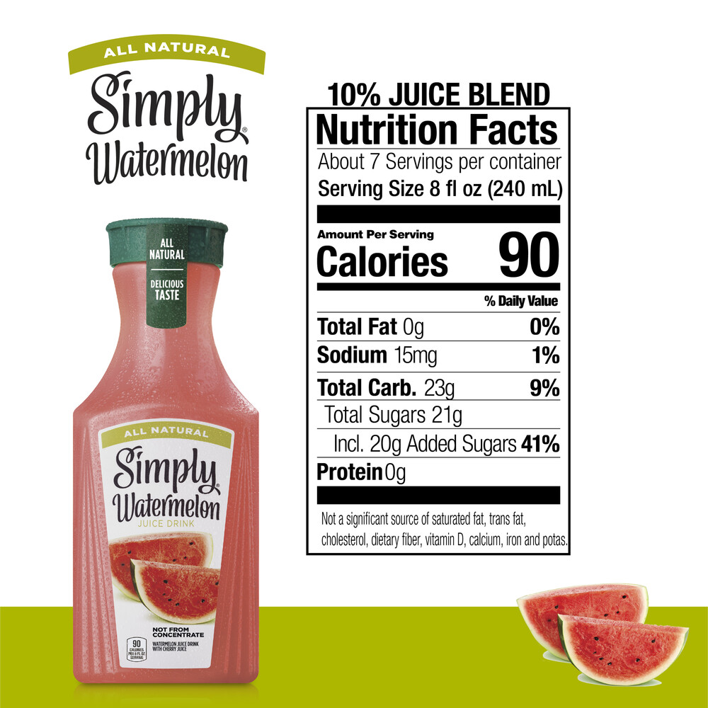Simply Watermelon Bottle-Nutrition-Facts